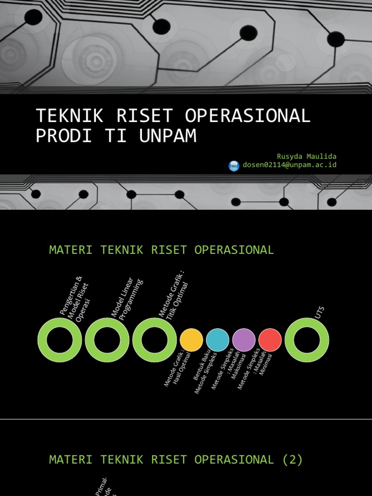 Teknik Riset Operasional (Sesi 3) | PDF