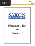Saxon Math 8 7 Tests | PDF