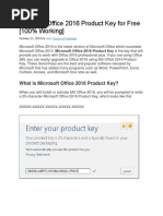 Microsoft Office 2016 Product Key For Professional Plus | PDF | Computers