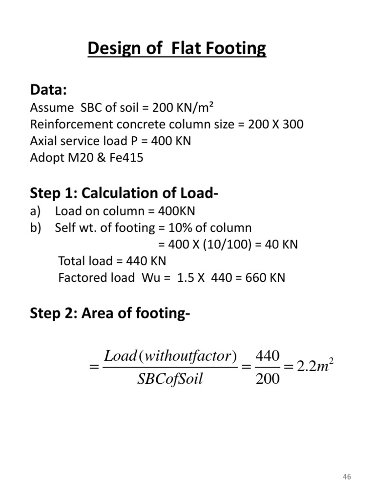 Design of Flat Footing: Data | PDF | Economic Sectors | Chemical ...