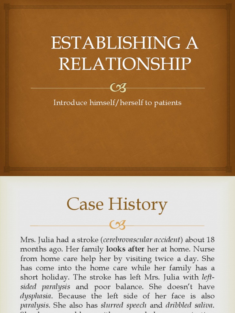 Establishing A Relationship | PDF