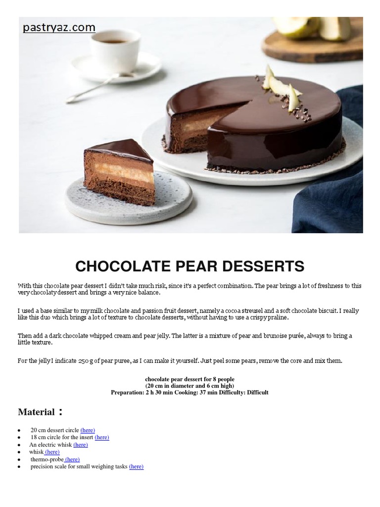 Chocolate Dessert | PDF | Chocolate | Desserts