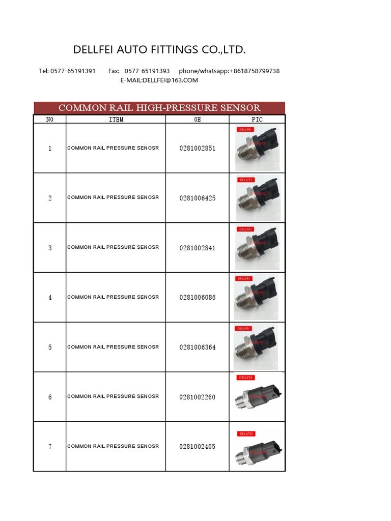 Common Rail Sensor | PDF | Chemical Energy Sources | Hydraulics