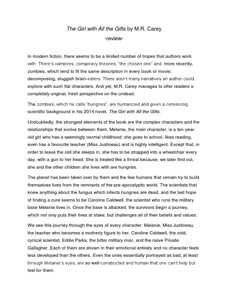 The Girl With All The Gifts Review | PDF | Philosophy