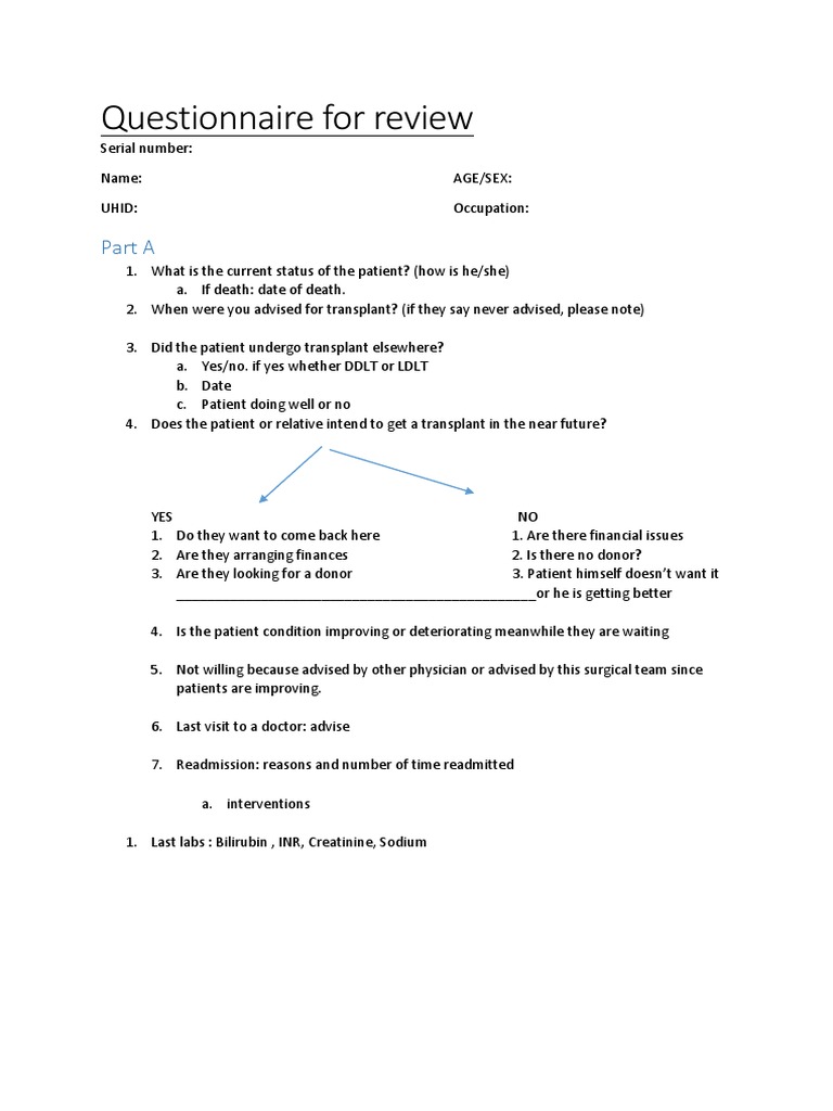 Questionnaire For Review | PDF