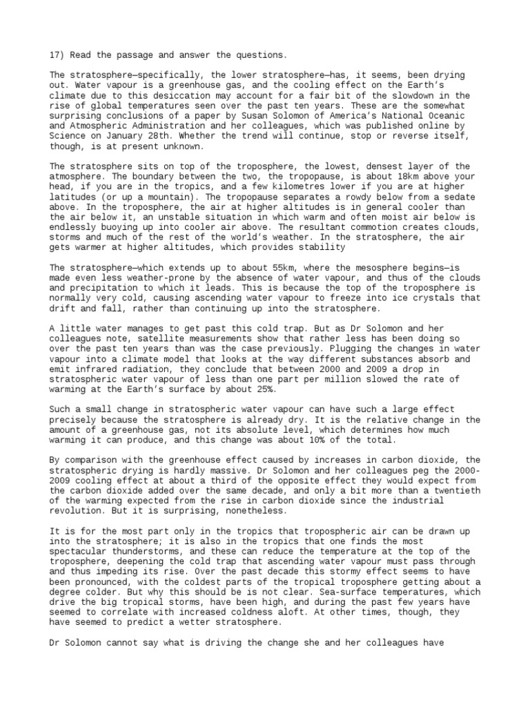 The Stratosphere | PDF | Stratosphere | Atmosphere Of Earth