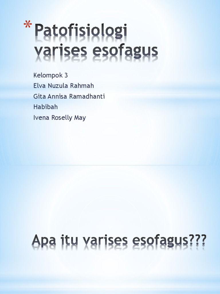 Patofisiologi Varises Esofagus | PDF | Perjalanan | Sains & Matematika