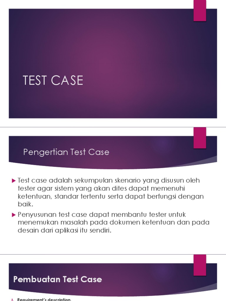 Panduan Lengkap Test Case | PDF
