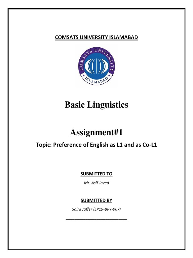 English as L1 or Co-L1: A Case Study | PDF | First Language | English ...