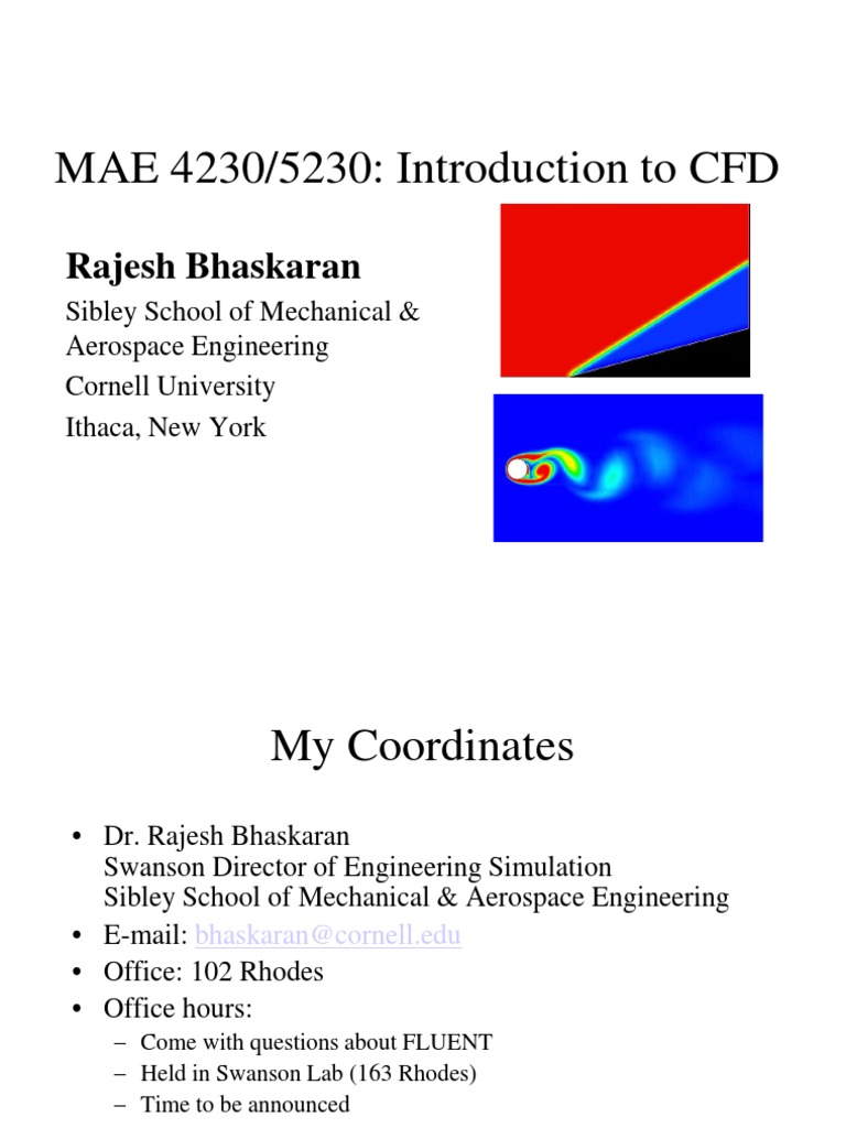 Introduction Cfd Pdf Computational Fluid Dynamics Numerical Analysis