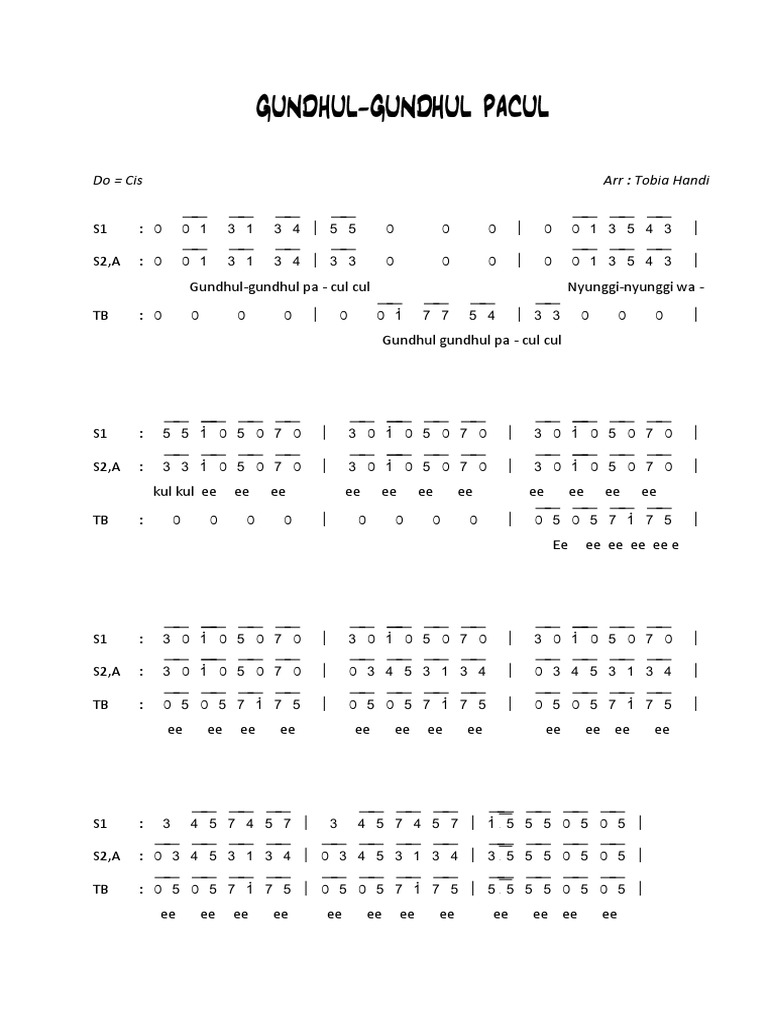 Gundul-Gundul Pacul | PDF