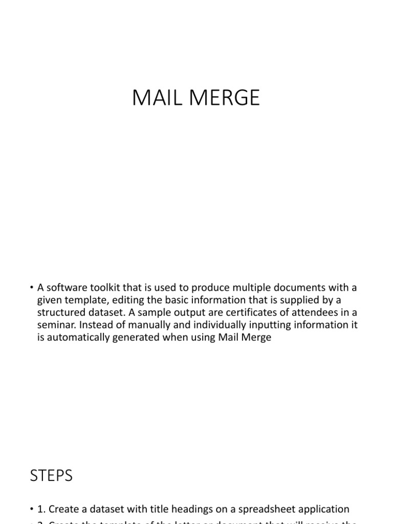Mail Merge | Download Free PDF | Spreadsheet | Tab (Gui)