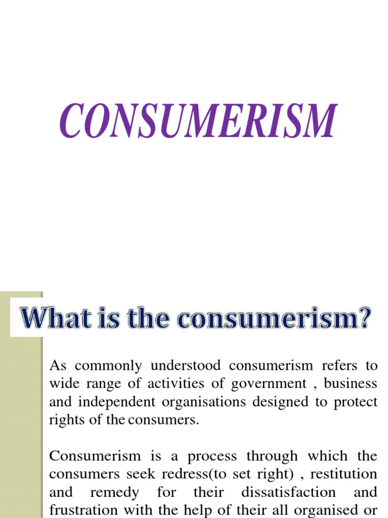 Consumerism | PDF | Consumerism | Marketing
