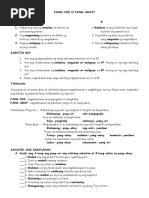 Mga Panagano NG Pandiwa | PDF