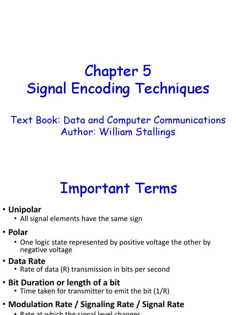 Encoding Techniques | PDF | Modulation | Telecommunications Engineering