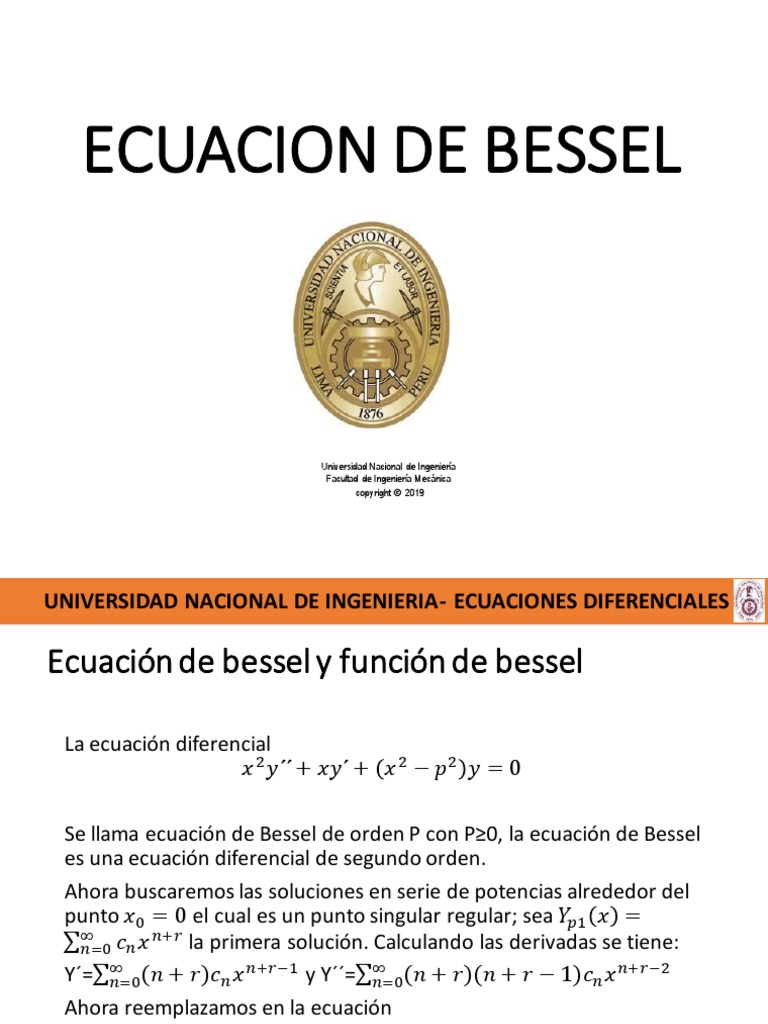 Ecuación de Bessel | PDF | Ecuaciones | Análisis