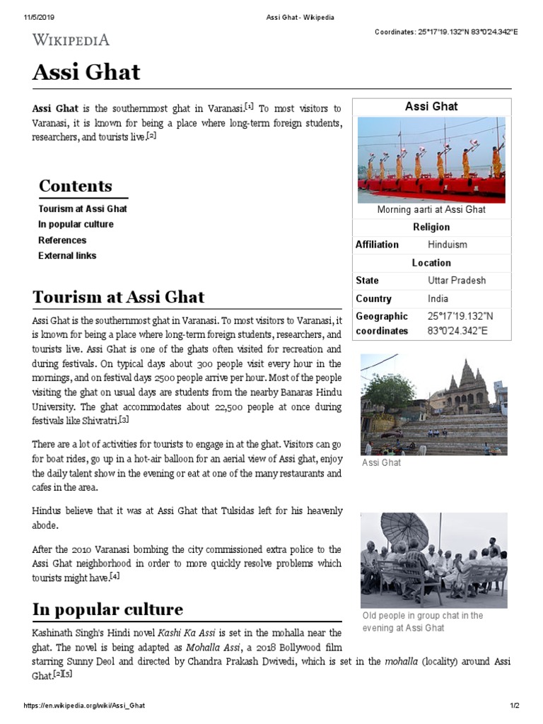 Assi Ghat - Wikipedia | PDF | Religion And Belief