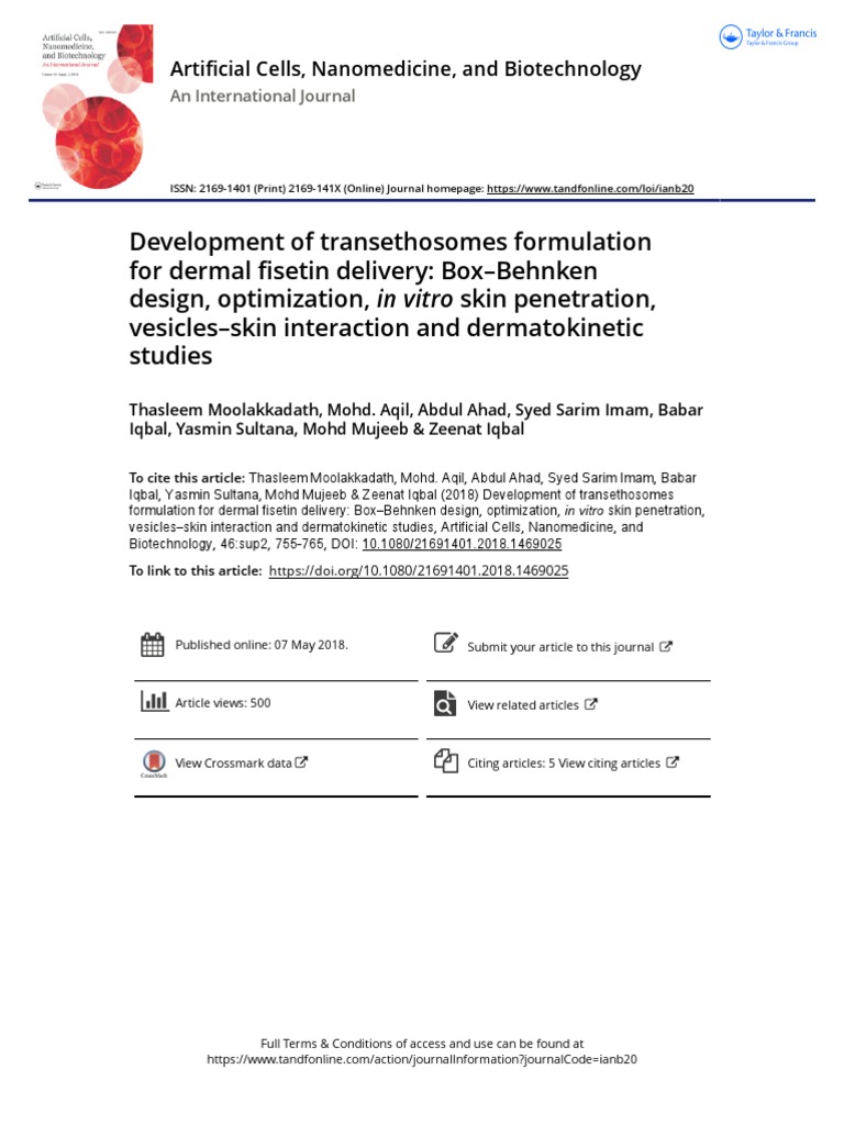Transethosome 1 | PDF | Confocal Microscopy | Cancer
