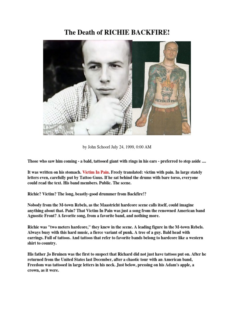 The Death of Richie Backfire! | PDF | Hardcore Punk | Entertainment ...