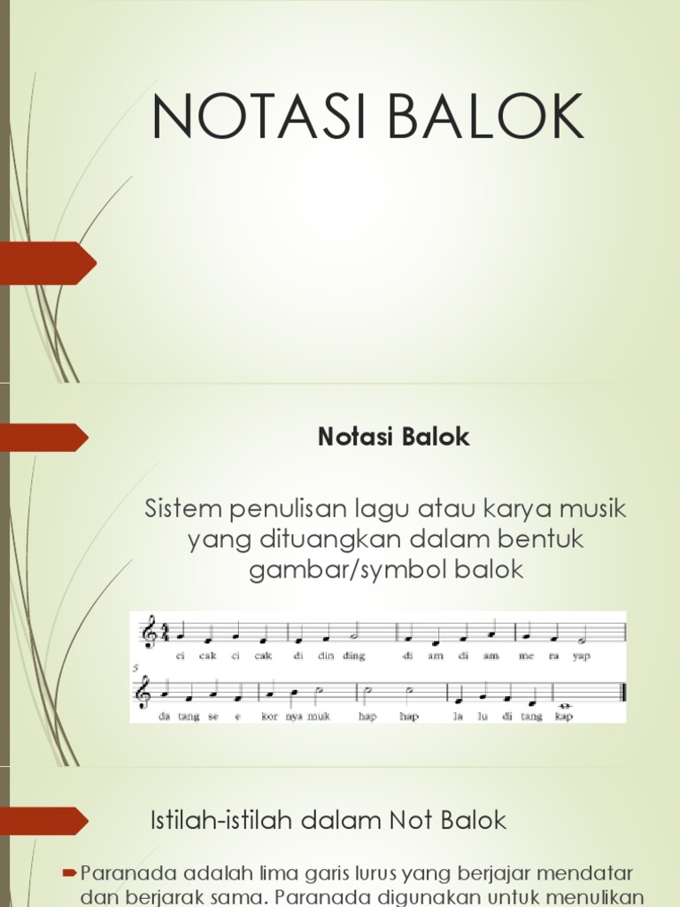 Pengantar Notasi Balok dan Paranada | PDF