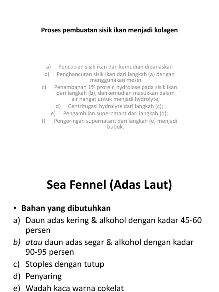 Proses Pembuatan Sisik Ikan Menjadi Kolagen | PDF Proses Pembuatan Sisik Ikan Menjadi Kolagen | PDF