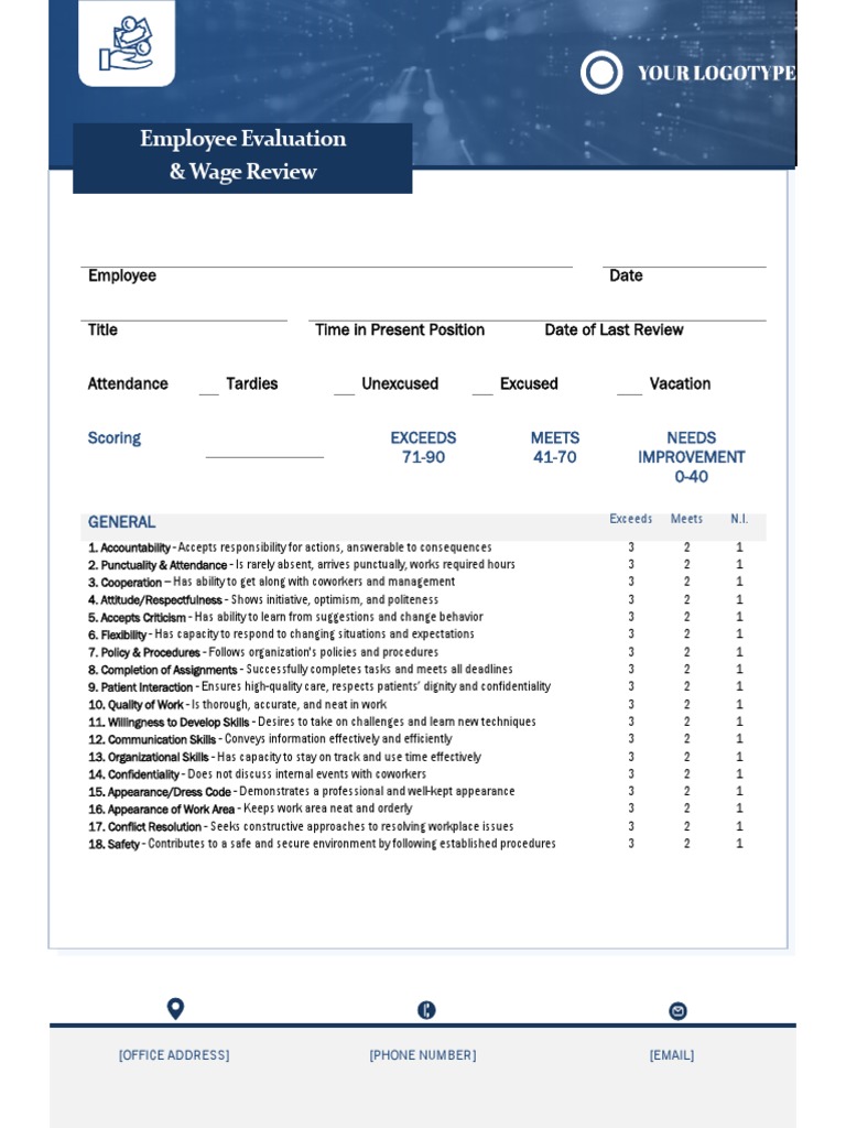 Employee Evaluation & Wage Review | PDF | Patient | Employment