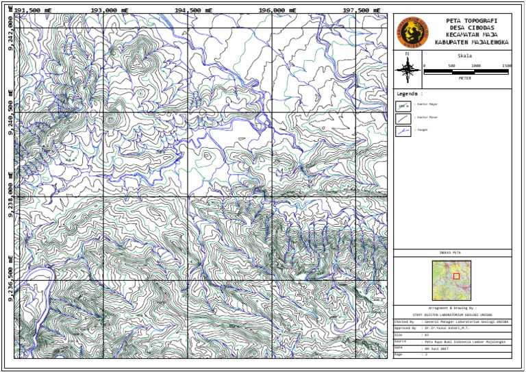 Topographic Map of Cibodas Village | PDF