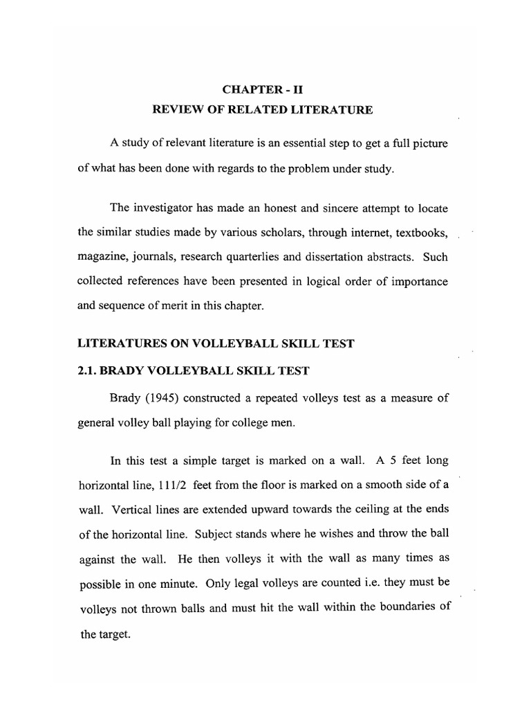 A Comprehensive Review of Literature on Volleyball Skill Tests ...