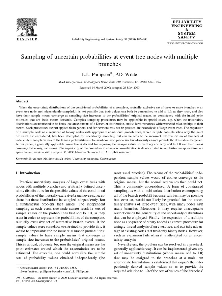 Reliability Engineering & System Safety | PDF | Mean | Variance