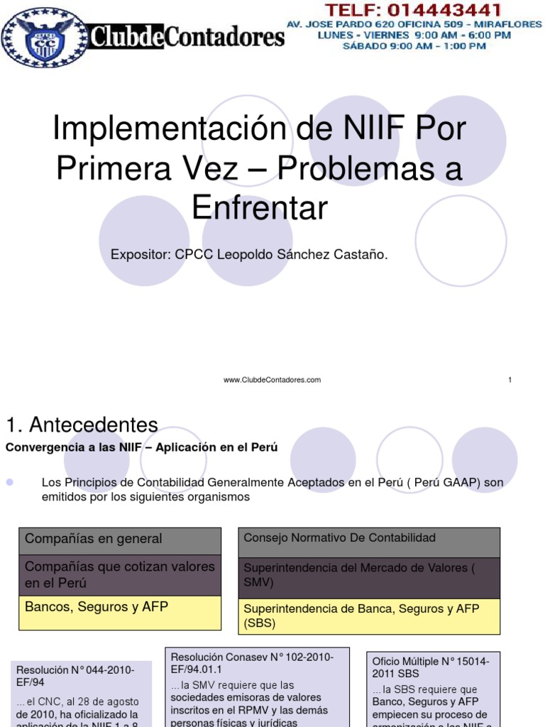 Niif Por Primera Vez | PDF | normas internacionales de INFORMACION ...