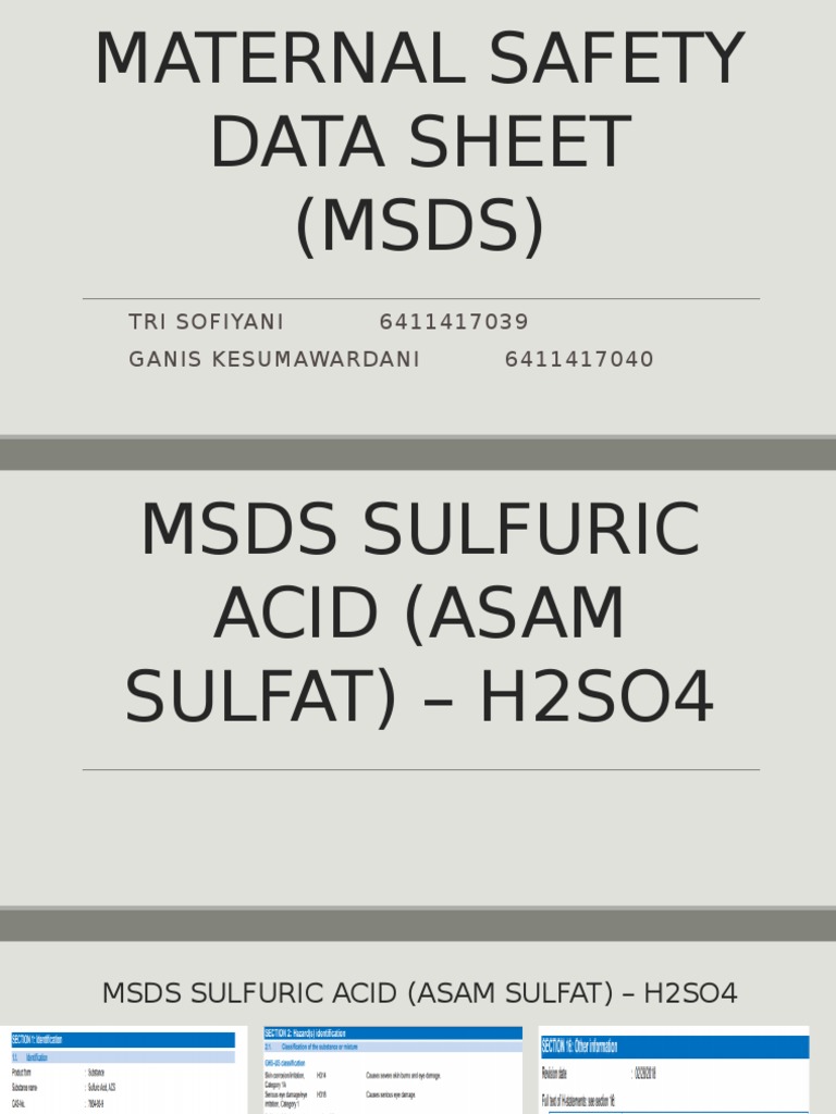 MSDS Asam Sulfat | PDF | Hukum | Pengembangan Diri