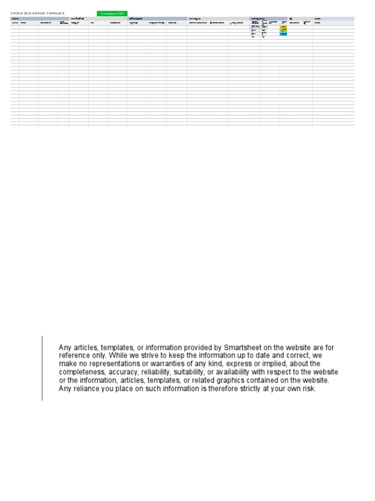 Simple Bug Report Template | PDF | Software Bug | Software Engineering