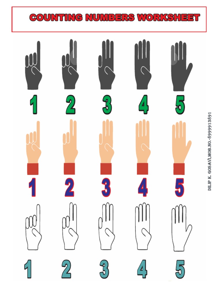 Counting Numbers Worksheet Counting Numbers Worksheet | PDF