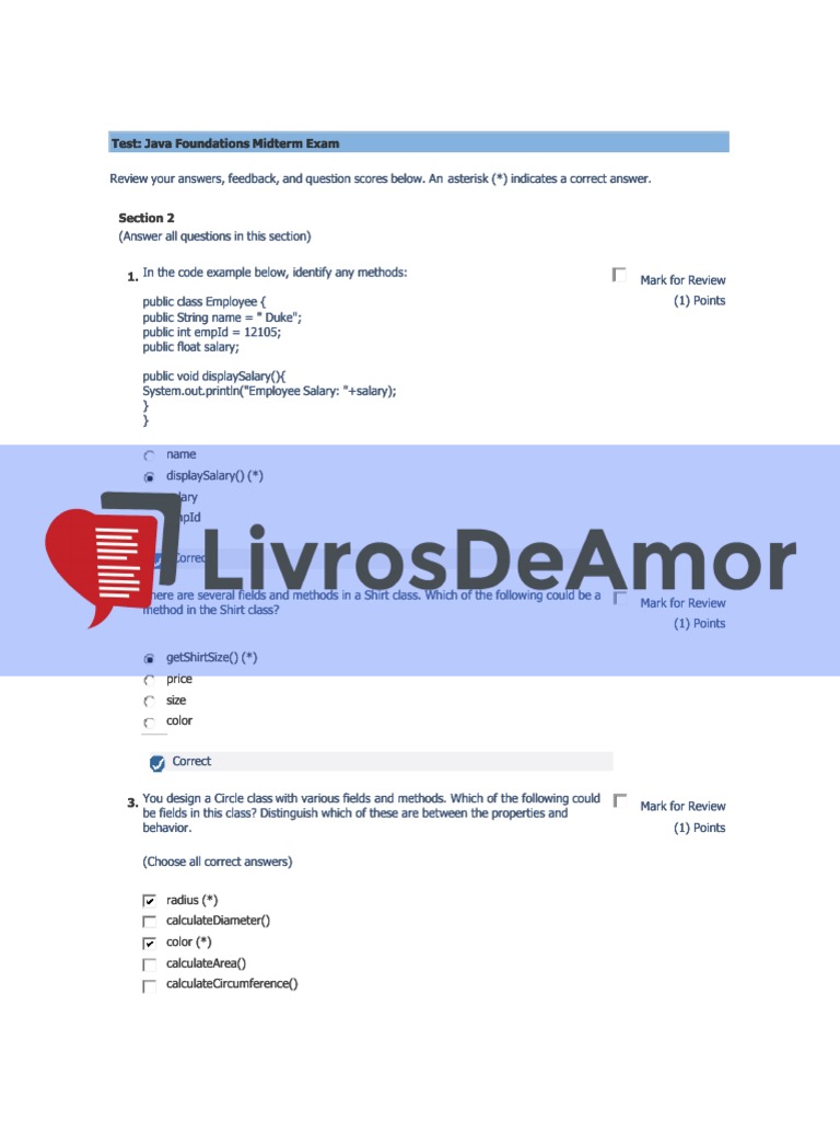 Java Middle Exam Answers | PDF | Computer Engineering | Information ...