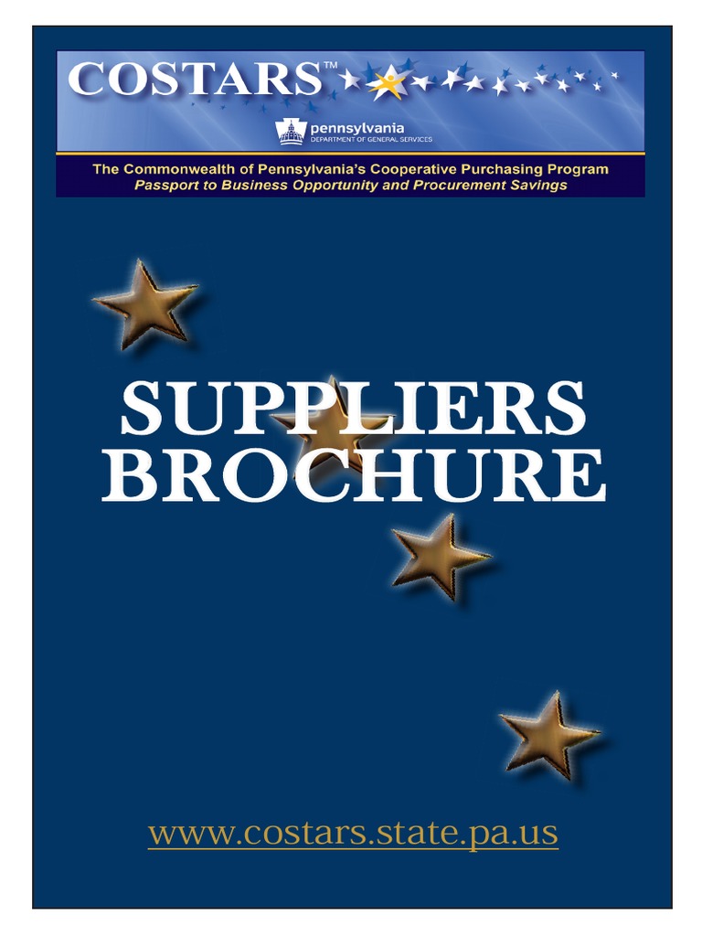 Suppliers Brochure: WWW - Costars.state - Pa.us | PDF | Supply Chain ...
