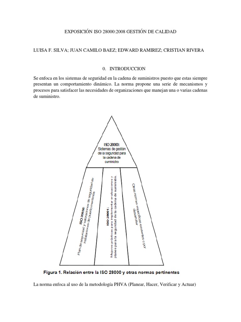 Iso 28000 | PDF | Calidad (comercial) | Negocios (general)
