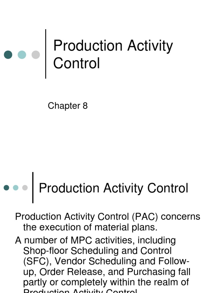 Production Activity Control | Download Free PDF | Business Process ...