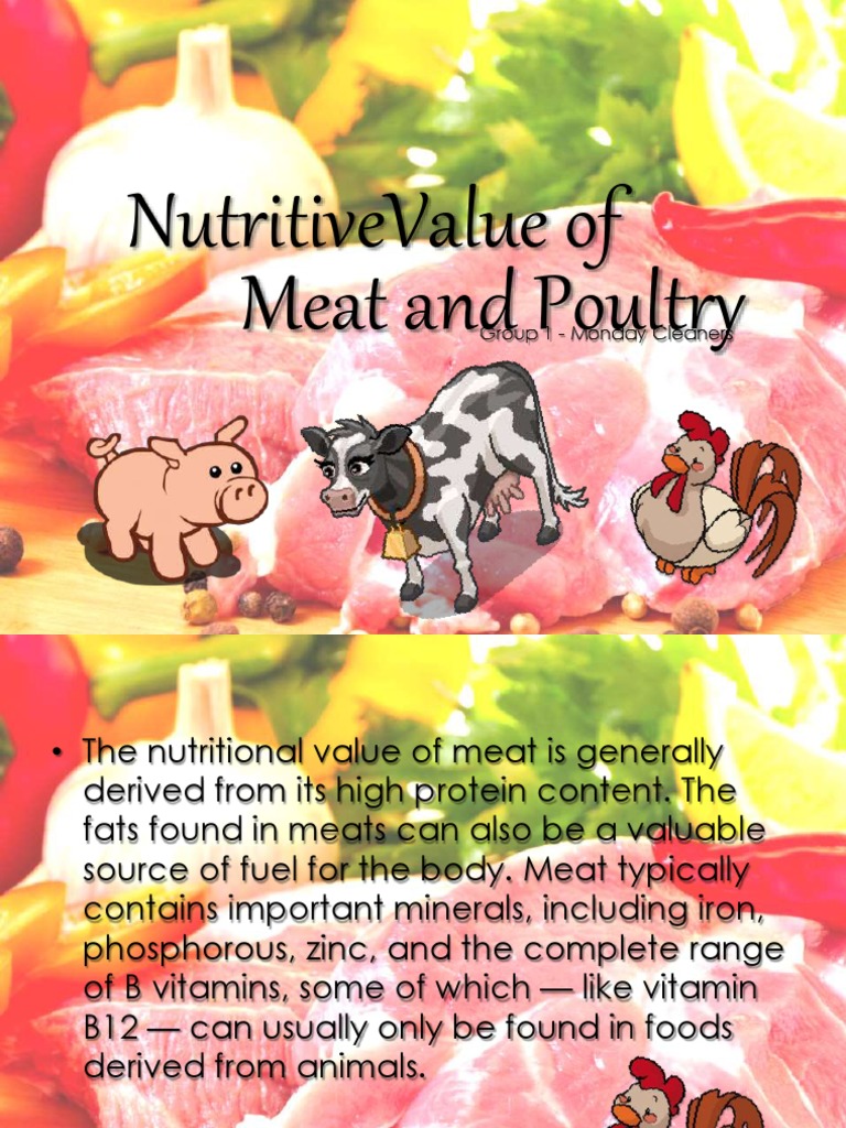 Nutritional Benefits of Meat and Poultry | PDF