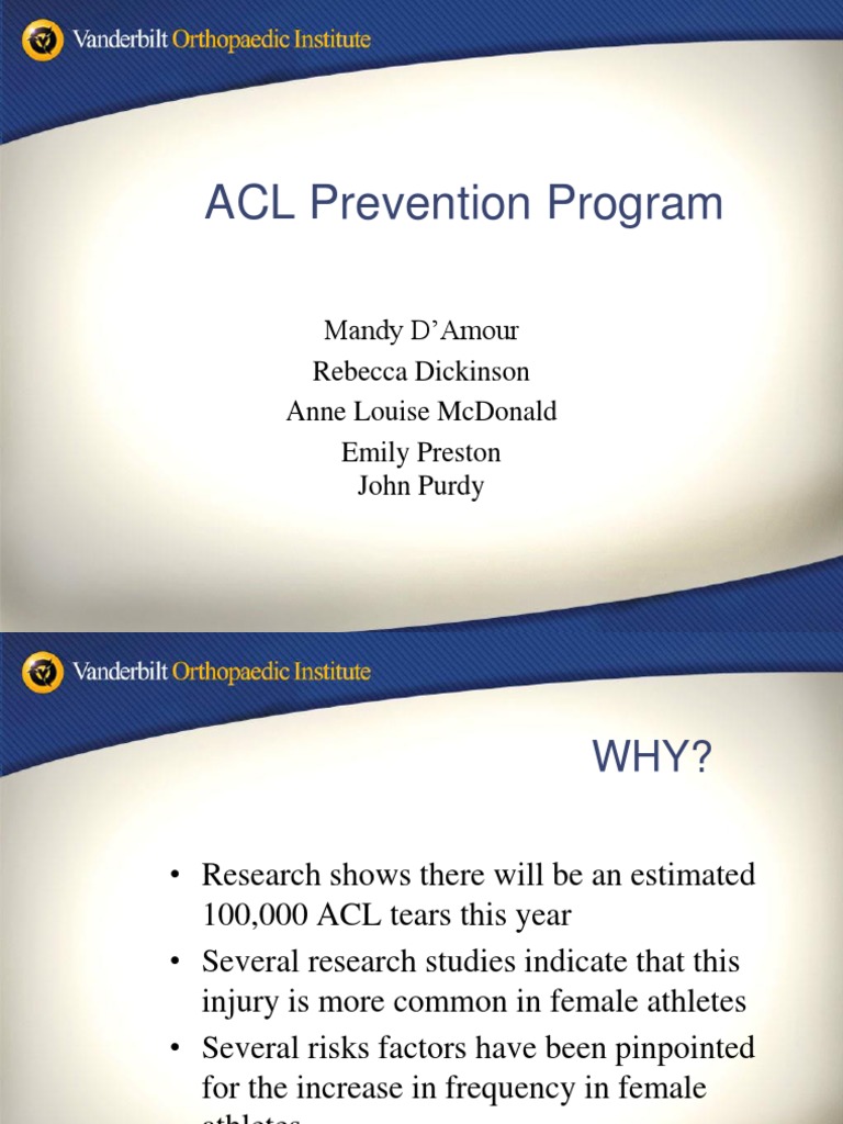 ACL Prevention Program | PDF | Musculoskeletal System | Limbs (Anatomy)