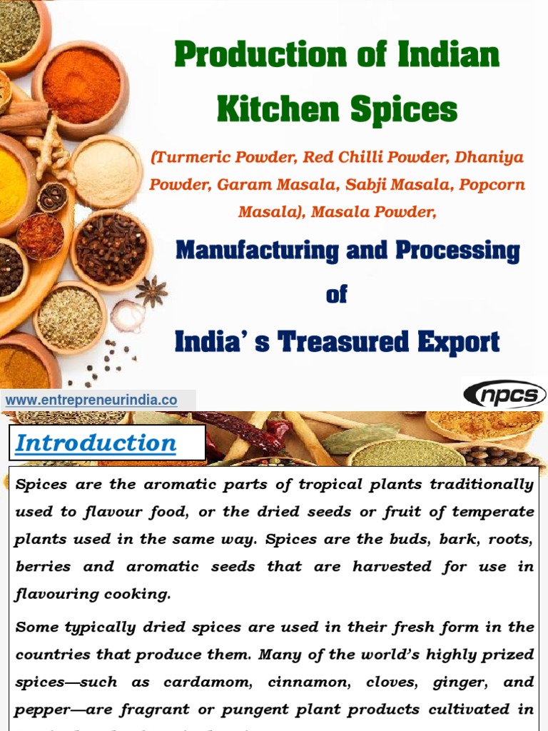 Production of Indian Kitchen Spices - 319424 PDF | PDF | Spice | Coriander