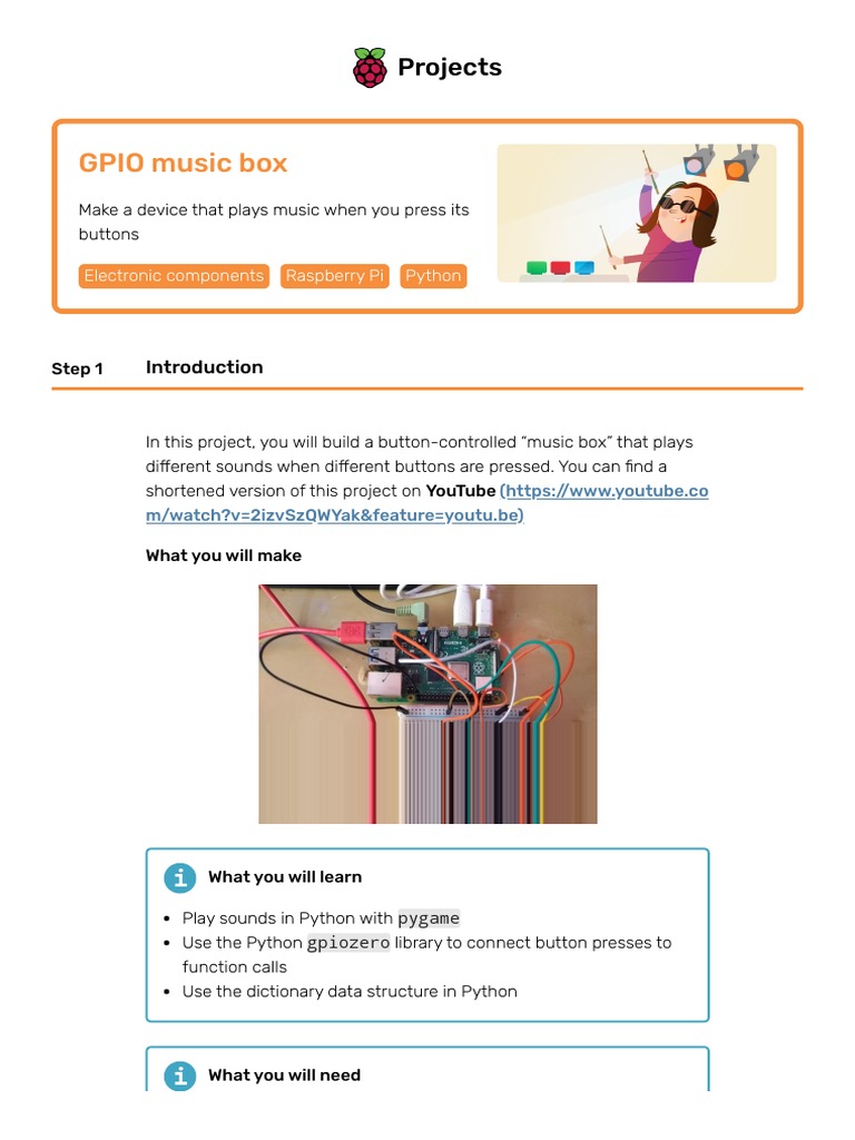 GPIO Music Box - Raspberry Pi Projects PDF | PDF | Computer Engineering ...