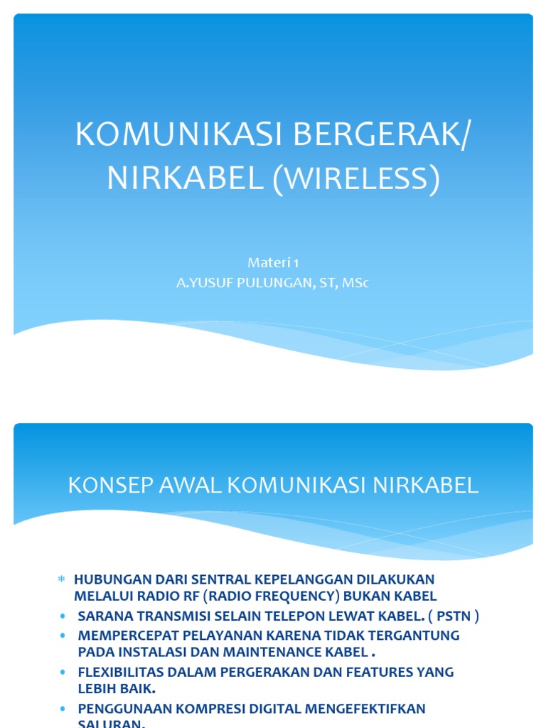 Dasar-Dasar Komunikasi Nirkabel | PDF