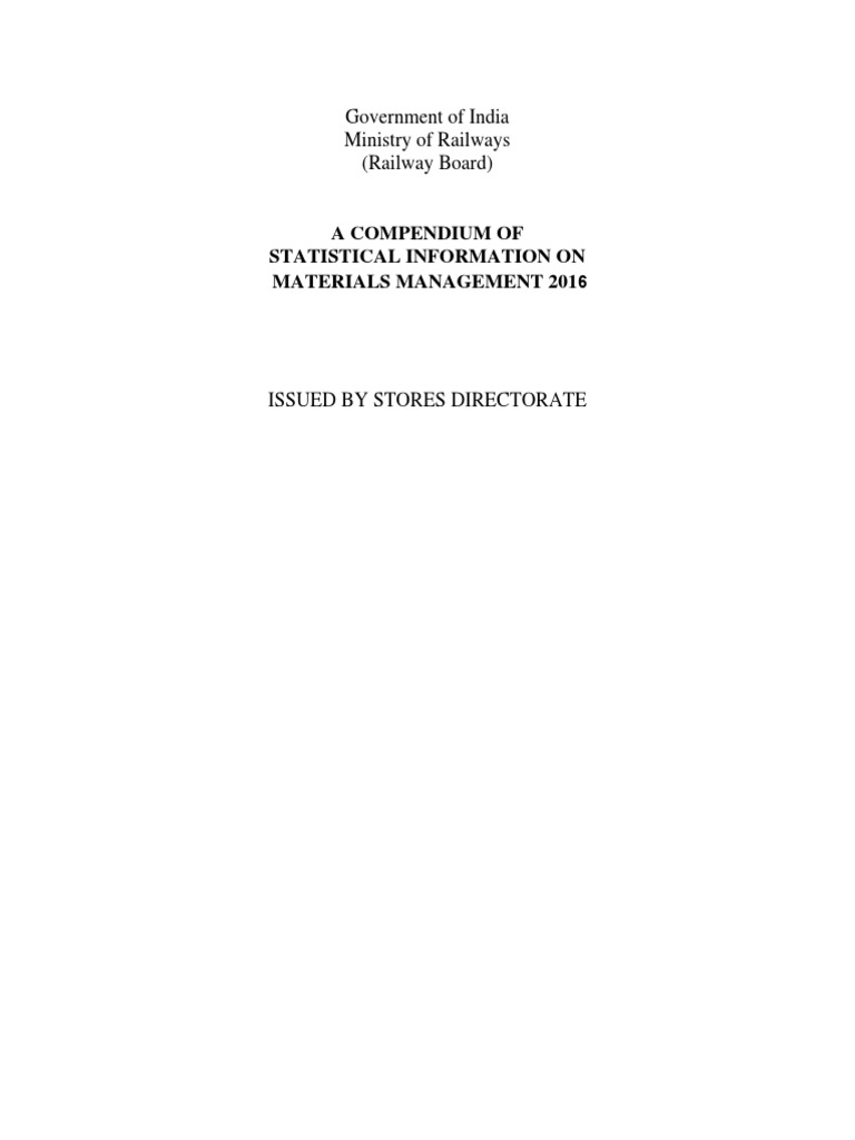 Government of India Ministry of Railways (Railway Board) | PDF | Scrap ...