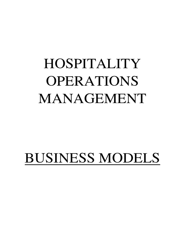 Hospitality Operations Management | PDF | Delivery (Commerce) | Restaurants