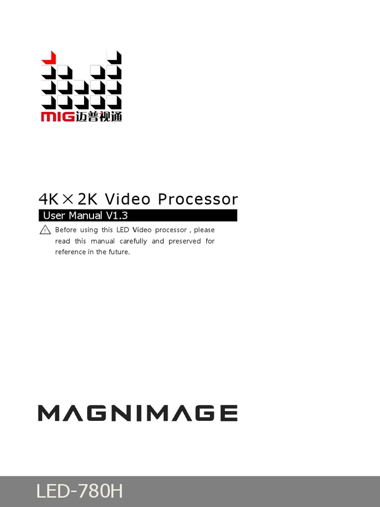 LED 780H User Manual V1.3 | PDF | Display Resolution | Computer Monitor