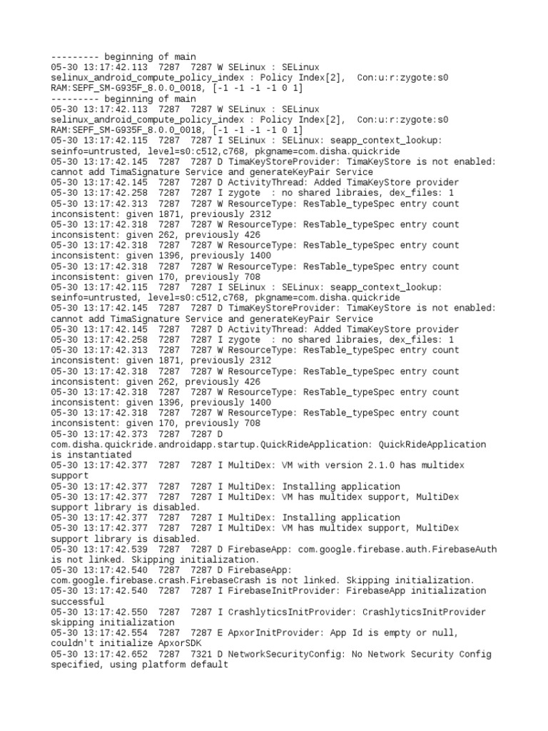 QuickRide logcatBackUp | PDF | Library (Computing) | Java (Programming Language)