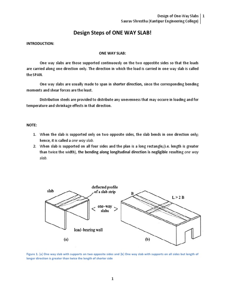 Design Steps of One Way Slab RCC | PDF | Bending | Continuum Mechanics