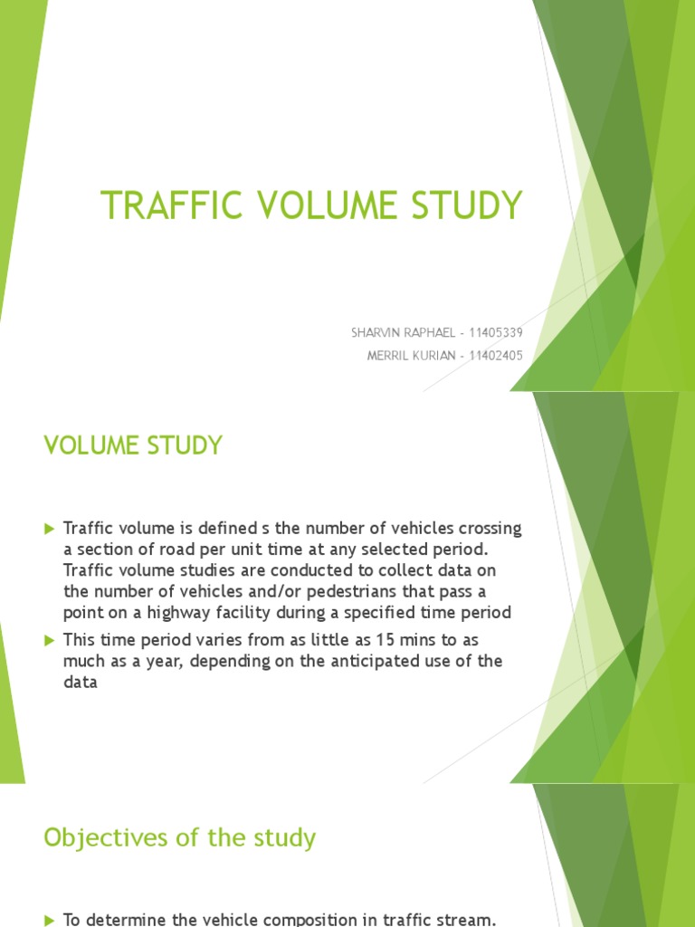 Traffic Volume Study | PDF