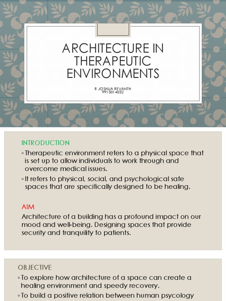 Designing Therapeutic Environments | PDF | Lighting | Sleep