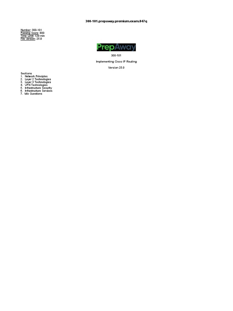 CCNP Route | PDF | Transmission Control Protocol | I Pv6